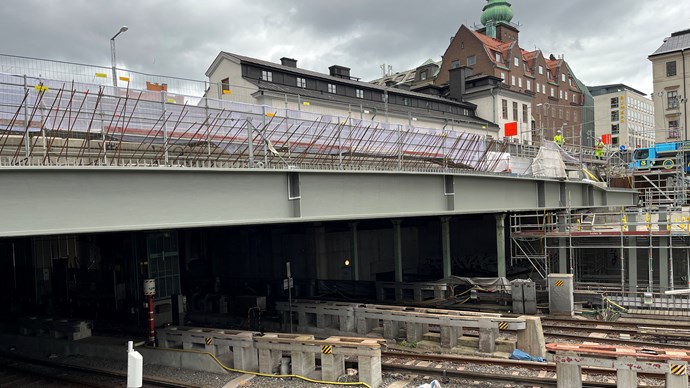 Nu överdäckas tunnelbanan i Slussen | skanska.se